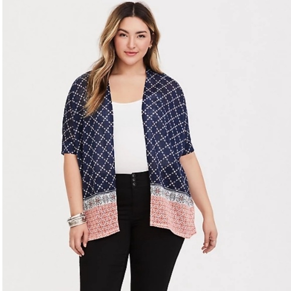 torrid | Sweaters | 27 Torrid Blue Open Front Cardigan Size 4 | Poshmark